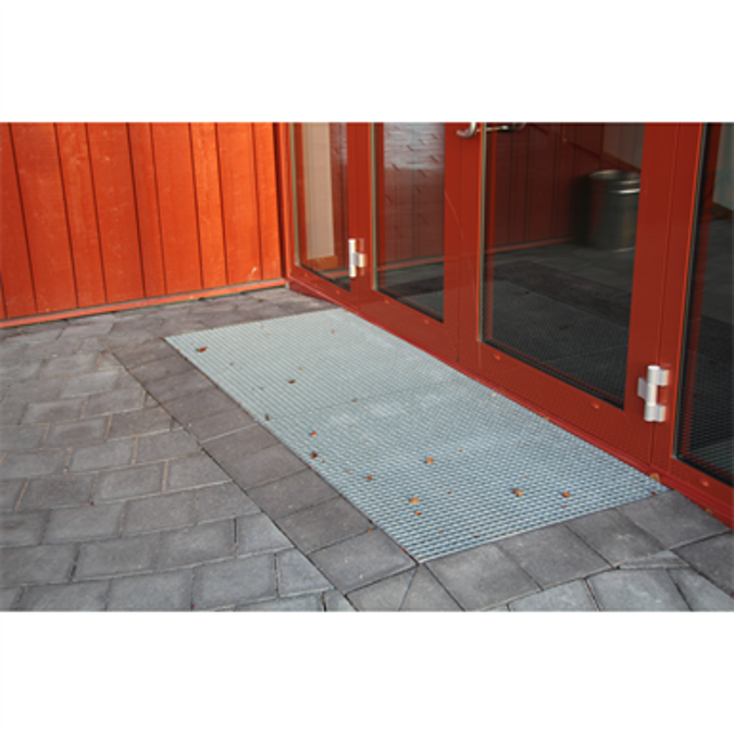 BIM objects - Free download! Entrance grating A22x22, L-frame, Embedded ...