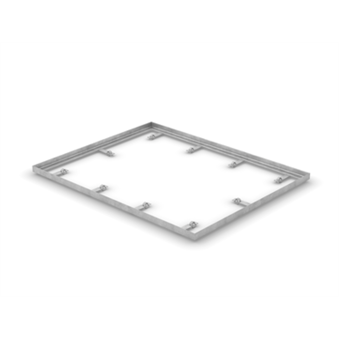 BIM objects - Free download! Entrance grating A22x22, L-frame, Embedded ...