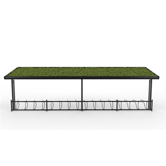 BIM objects - Free download! KAPPA Cycle Shelter 8,5m 16 bicycles ...