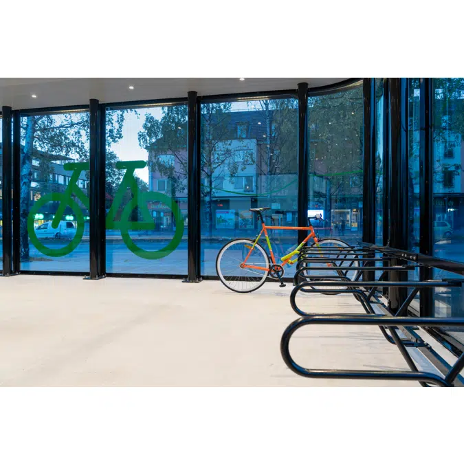 BIM objects - Free download! FLOW Bicycle garage 8000x16000 mm | BIMobject