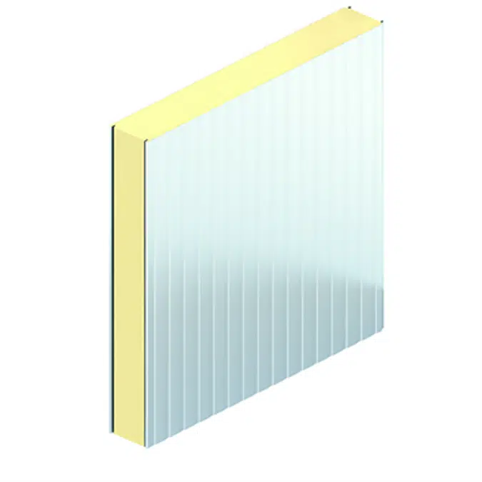 BIM objects - Free download! Paroi Nervuré avec isolant PIR | BIMobject