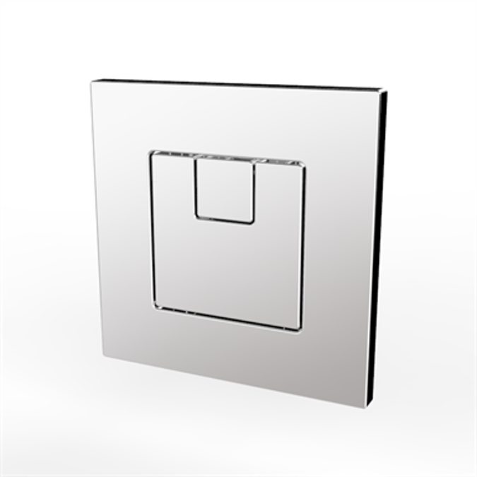 BIM 객체 - 무료로 다운로드하세요! Piazza Polished Chrome Flush Button | BIMobject