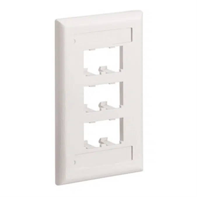 BIM objects - Free download! Single Gang Vertical Faceplates, Accepts 2 ...