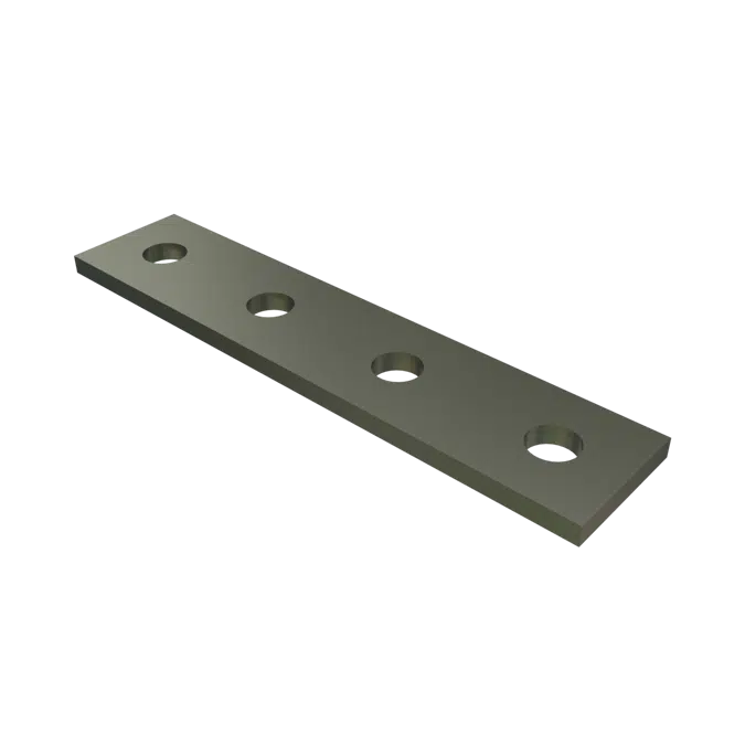 BIM objects - Free download! P1067 - 4 Hole Flat Plate Fitting | BIMobject