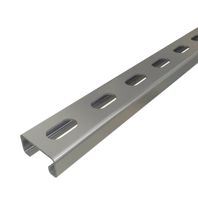 BIM objects - Free download! P4100T - 1-5/8 x 13/16 - 14 Gauge Slotted ...