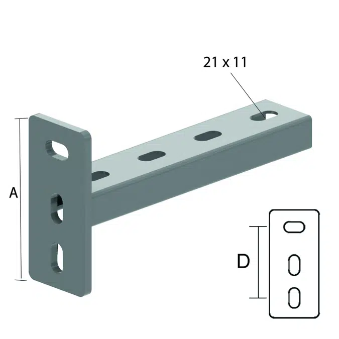 BIM objects - Free download! Bolt-on wall bracket MP41.21 - WKMP41.21 ...