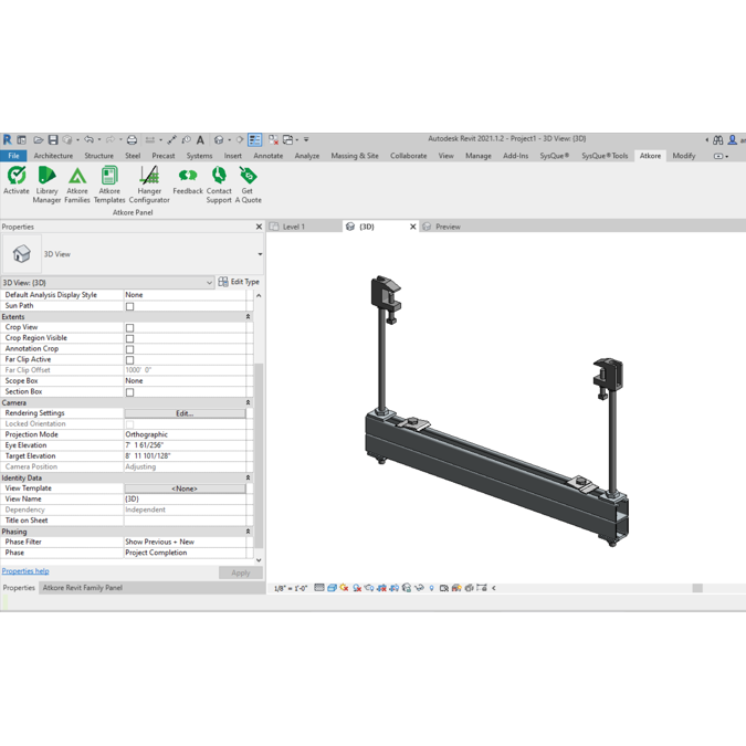 BIM objects - Free download! Atkore Trapeze Hanger Configurator | BIMobject