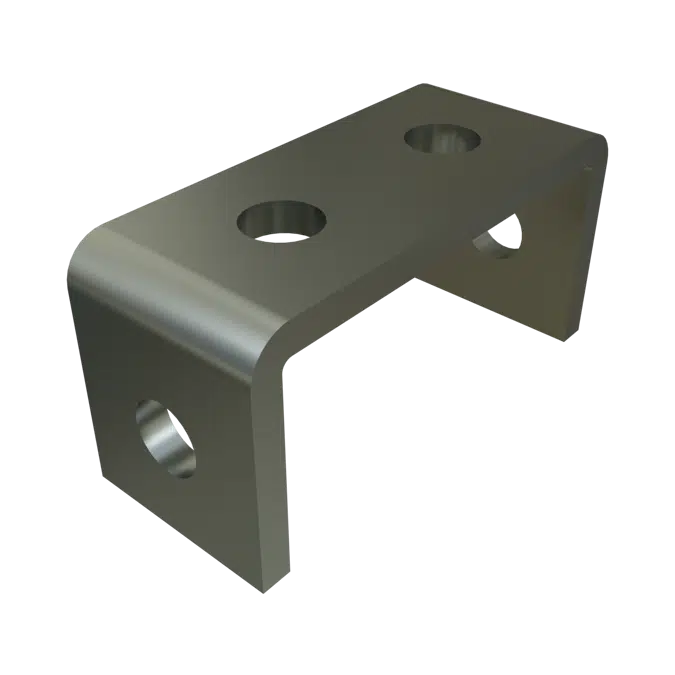 Objetos BIM - ¡Descarga gratis! P1044 - 4 Hole U Shape Fitting | BIMobject