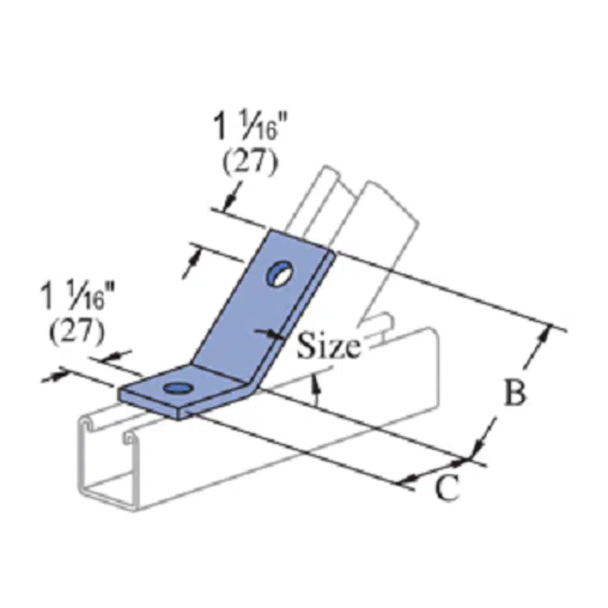 BIM objects - Free download! 2 Hole, Angular Fitting – General Fittings ...