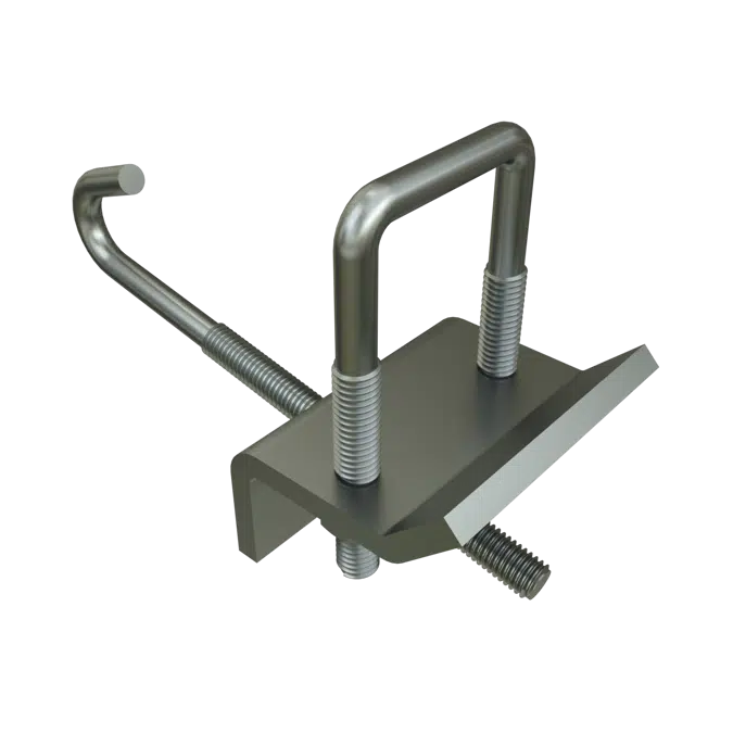 BIM objects - Free download! P2867 - Beam Clamp for 4" - 12" Wide Beams ...