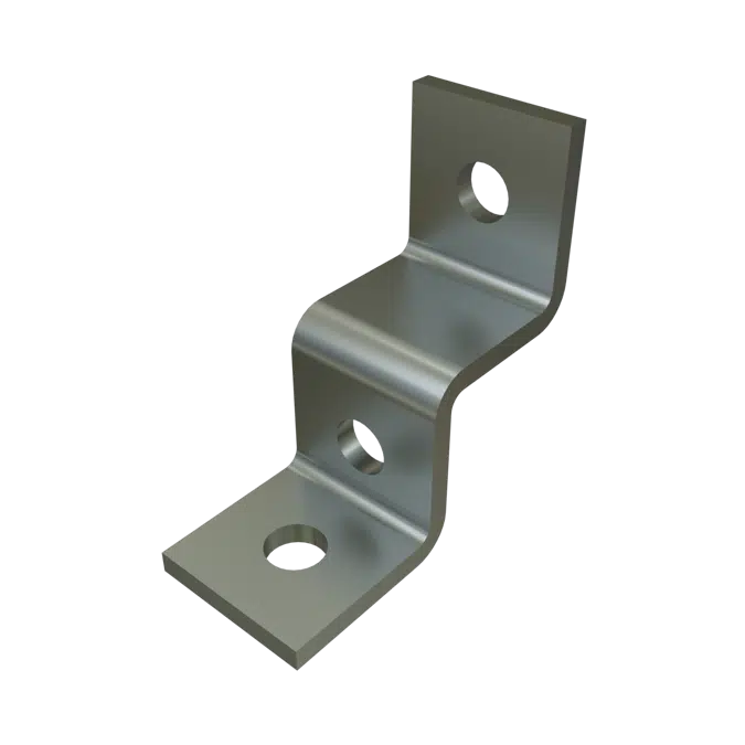 BIM objects - Free download! P1736 - 3 Hole, "Z" Shape Fitting | BIMobject