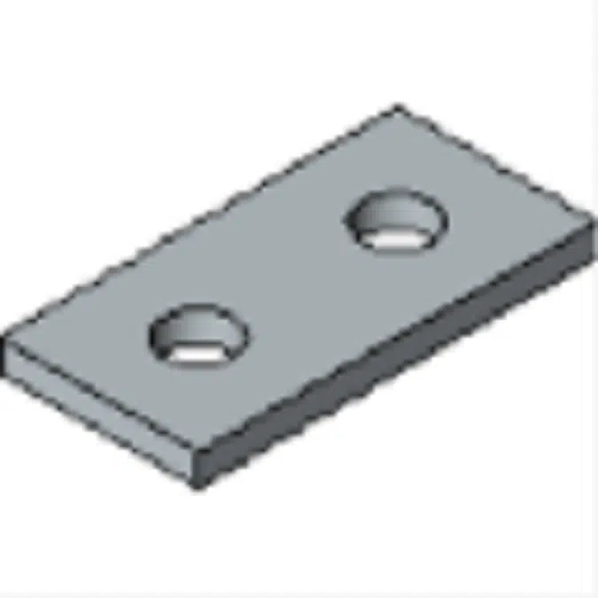 BIM objects - Free download! 2 Hole, Flat Plate Fitting – General ...