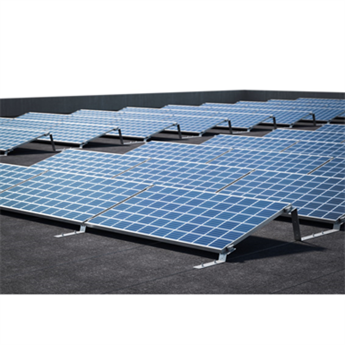 BIM objects - Free download! Low tilt system for solar panel | BIMobject