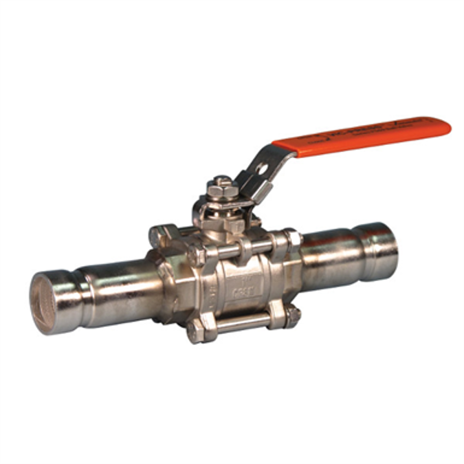 BIM objects - Free download! Vic-Press 304 Brass Body Ball Valve Series ...