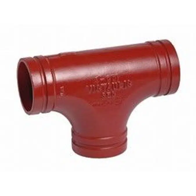 BIM objects - Free download! No. 20-CS AWWA Tee Side Outlet | BIMobject