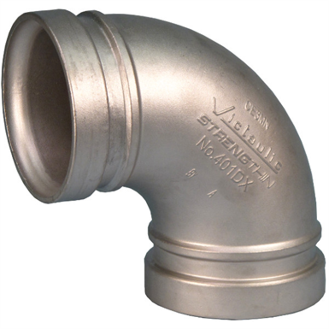 BIM objects - Free download! Vic 90 Deg. Elbow Style 401Dx | BIMobject