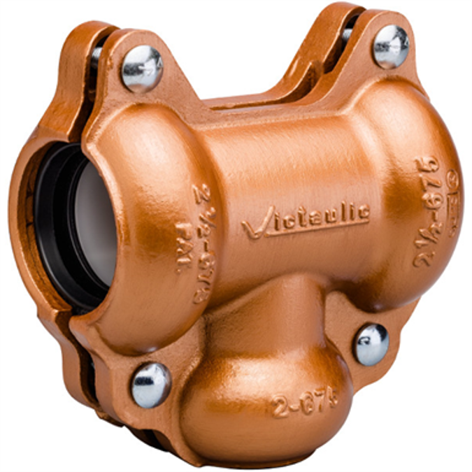 BIM objects - Free download! Vic Ready Reducing Tee For Grooved Copper ...