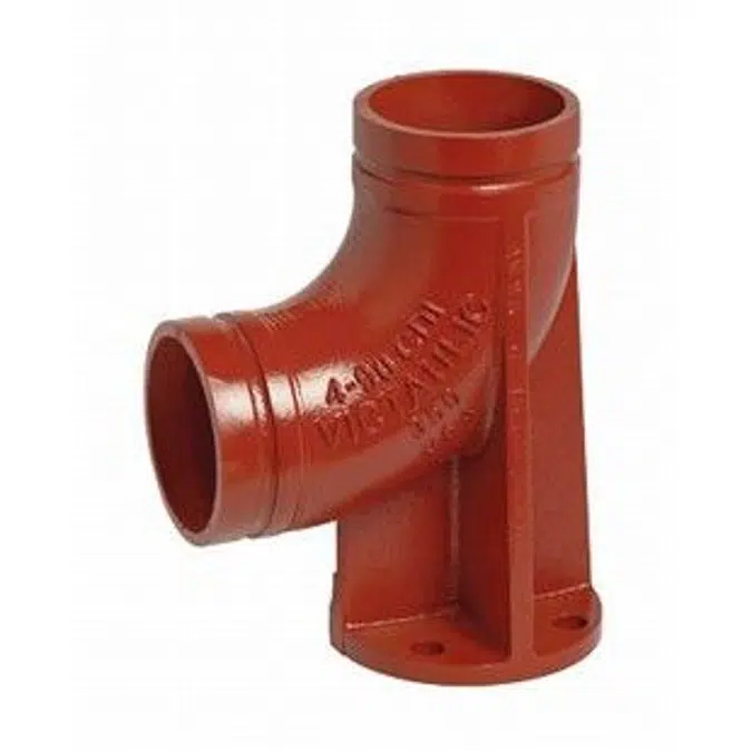 BIM objects - Free download! No. 100-CB AWWA 90° Long Radius Base Elbow ...