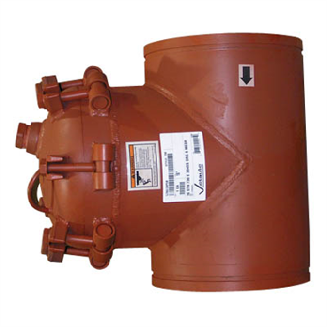 BIM objects - Free download! Series W730 AGS Vic Strainer, Tee Type, 14 ...