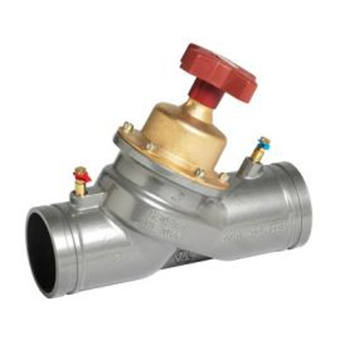 BIM objects - Free download! TA Manual Balancing Valve with Grooved ...