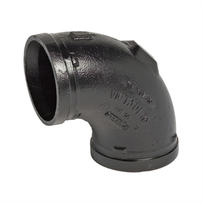 BIM objects - Free download! Vic 90 Deg. Extra Heavy Elbow #62-Es ...