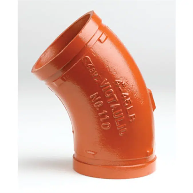 BIM objects - Free download! No. 110 45 deg 1-1/2D Long Radius Elbow, 2 ...