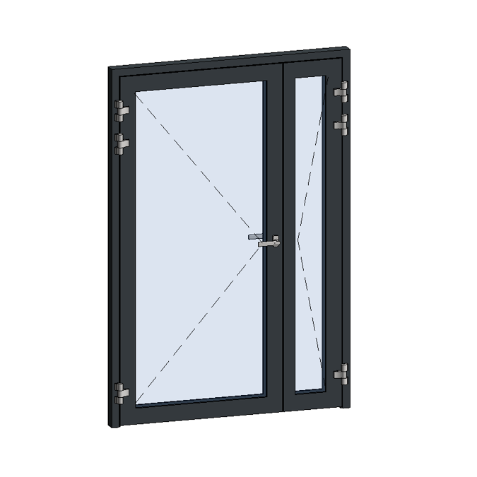 BIM objects - Free download! MB-79N ST Door Double Inward Opening ...