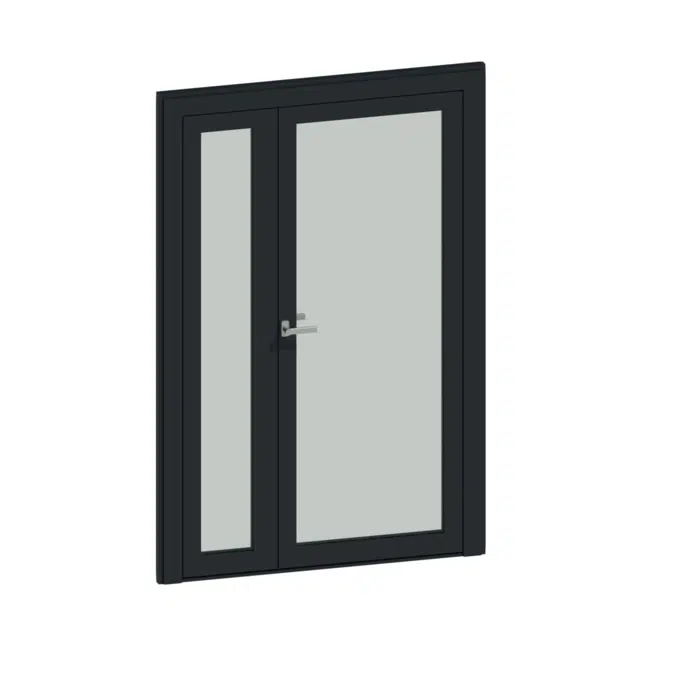BIM objects - Free download! MB-86N SI Door Double Inward Opening for ...