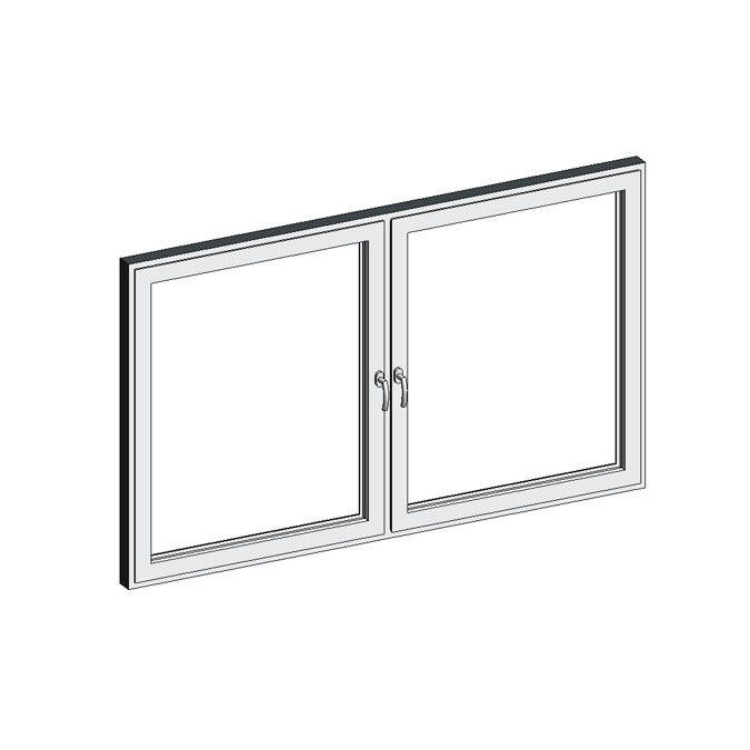 BIM objects - Free download! MB-86 SI Window 2-sash Tilt&Turn Bicolor ...