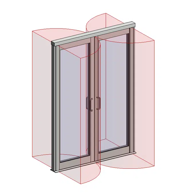 BIM objects - Free download! MB-100GFT SI Swing Door & Display Window ...