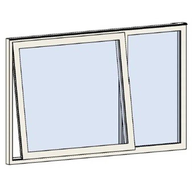 BIM objects - Free download! MB-70 Casement Window 2-sash Top-hung ...