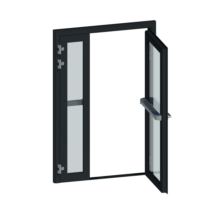BIM objects - Free download! MB-86N SI Door Double Outward Opening for ...