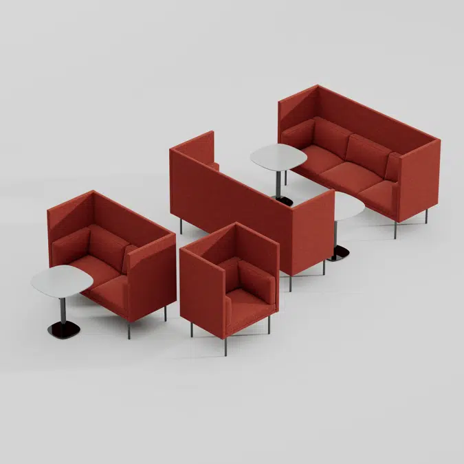 BIM objects - Free download! Mod Work Highback by HBF | BIMobject