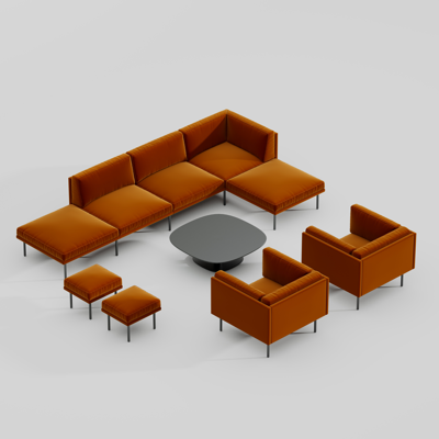 BIM objects - Free download! ottoman | BIMobject