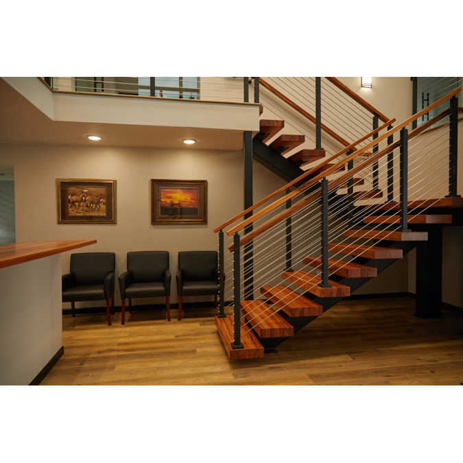 BIM objects - Free download! Viewrail FLIGHT Floating Stairs ...