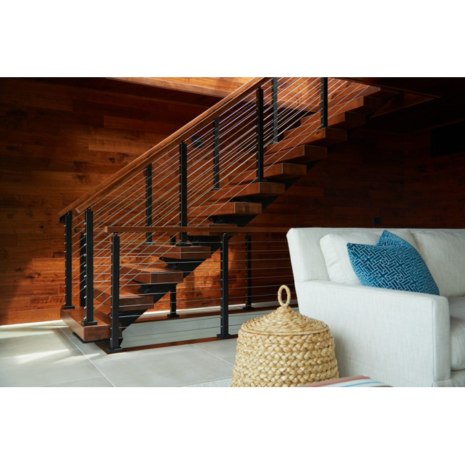 BIM objects - Free download! Viewrail FLIGHT Floating Stairs, Straight ...