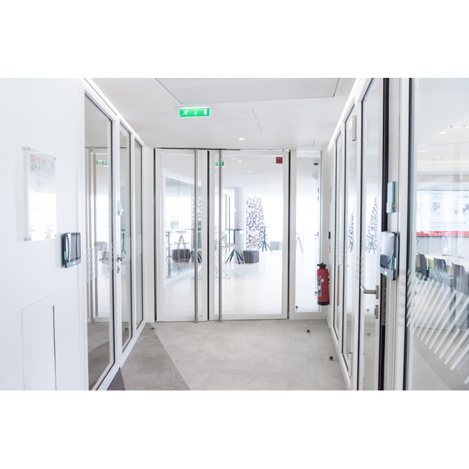 BIM objects - Free download! Aluminium double fire door - with transom ...