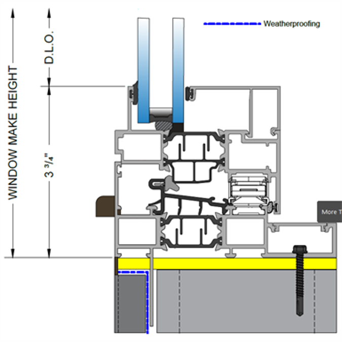 BIM objects - Free download! G200 Nail Fin Frame Window with Integral ...