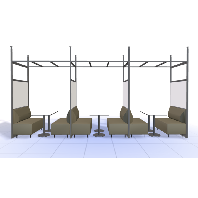 BIM objects - Free download! 4T Booth - H2400MM, D1200MM Ceiling ...
