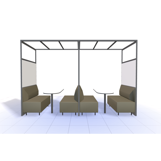 BIM objects - Free download! 4T Booth - H2400MM, D1200MM Wall Mounted ...