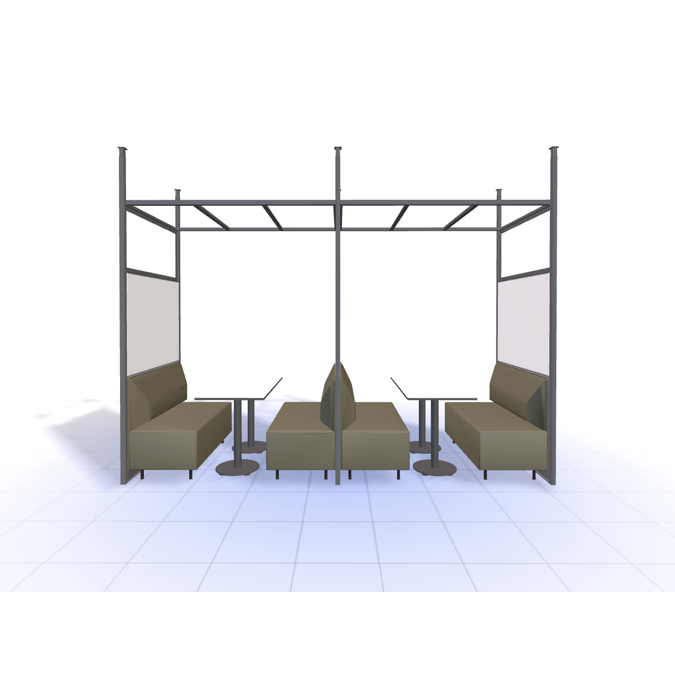 BIM objects - Free download! 4T Booth - H2400MM, D1200MM Ceiling ...