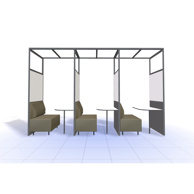 BIM objects - Free download! 4T Booth - H2400MM, D900MM Wall Mounted ...