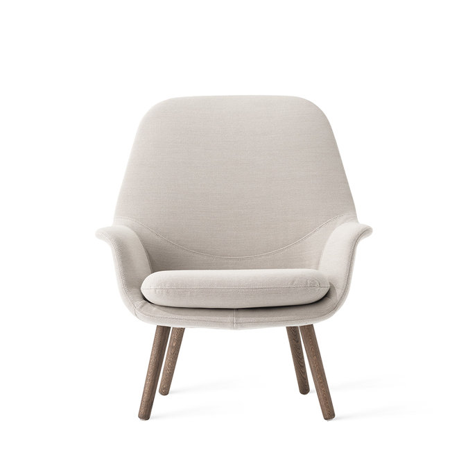 BIM objects - Free download! Smile Lounge High back Wood legs | BIMobject