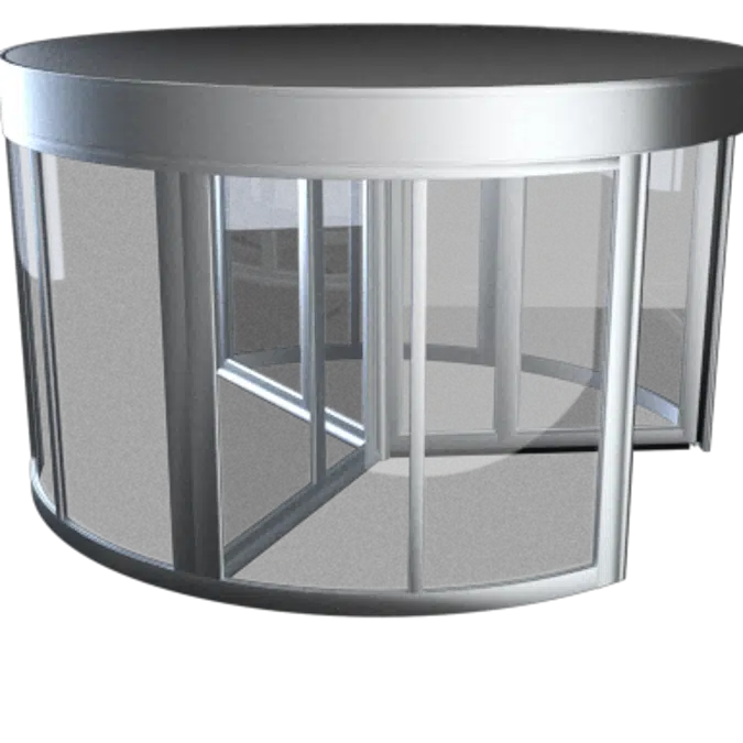 BIM objects - Free download! Large 3-wing revolving door 4.2 to 6.2 m ∅ ...