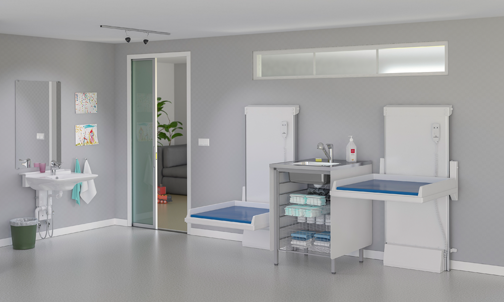 BIM objects - Free download! Changing tables - Daycare changing tables ...