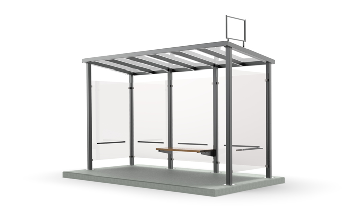 BIM objects - Free download! Shelter - Bus shelter | BIMobject