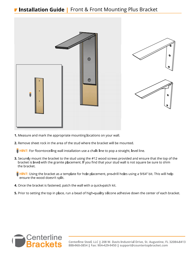 BIM objects - Free download! Centerline Brackets | BIMobject